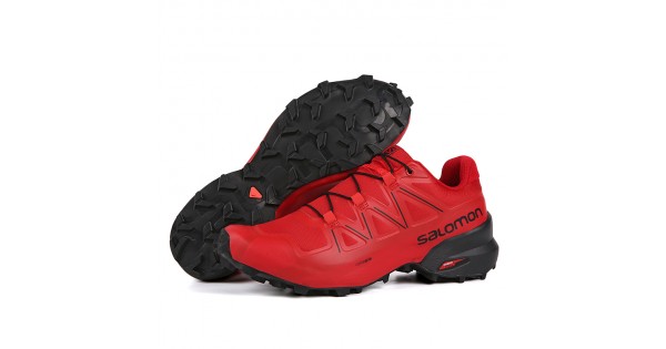 Men's Salomon Speedcross 5 GTX Trail Running Shoes Light Red-Salomon ...